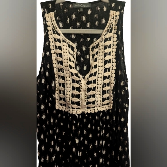 Market & Spruce | Tops | Euc Market Spruce Sleeveless Black Grey White ...